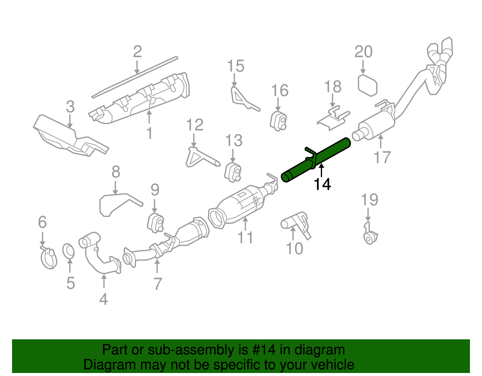 Genuine Ford Intermediate Pipe 7C3Z*5A212*NA | eBay