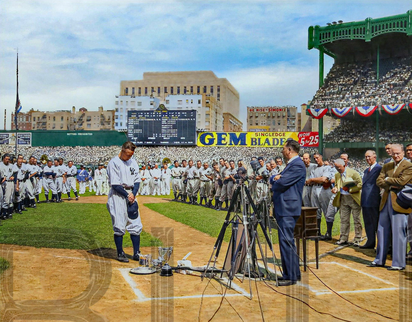 1939 Lou Gehrig Farewell Speech 11 x 14" Photo Print | eBay