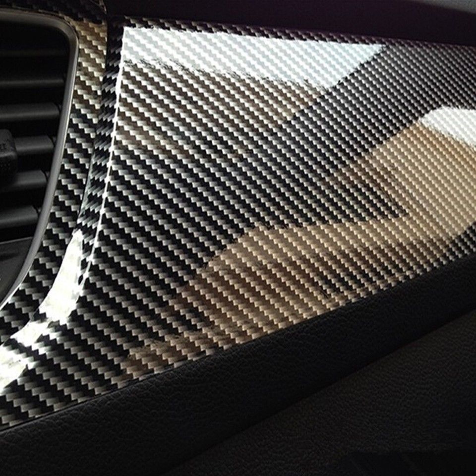 12x60"5D Vinyl Film Sheets Auto Car Sticker Carbon Fiber Membrane ...