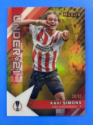 Xavi Simons - 2021-22 Topps UEFA Merlin Chrome Under 21 Gold /50 - RB ...