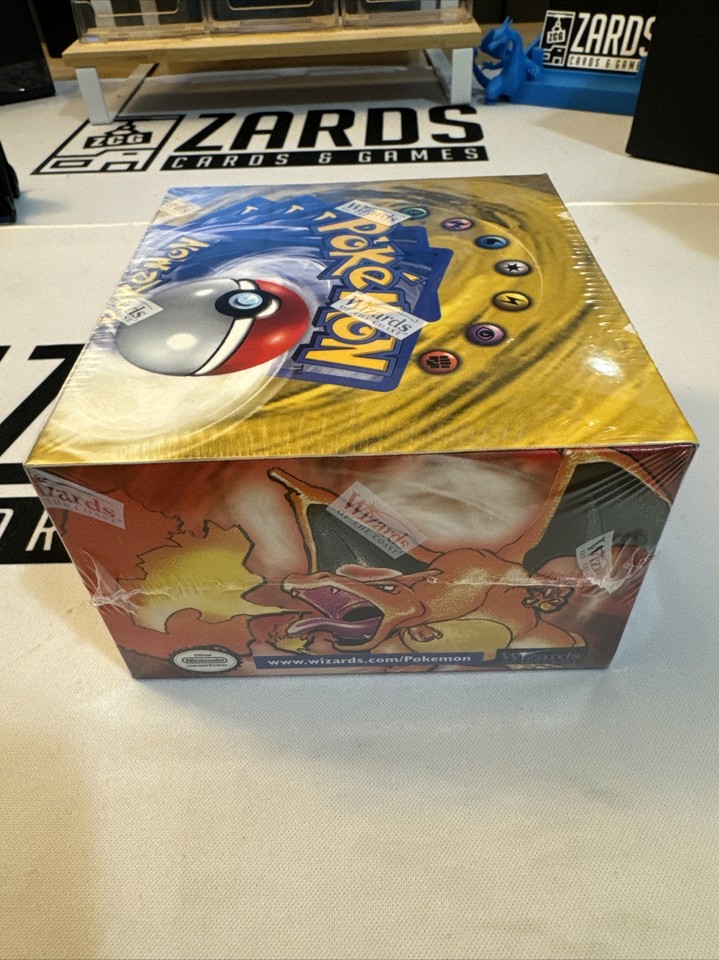 Pokemon Base Set Unlimited Booster Box GREEN WING CHARIZARD Sealed ...