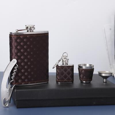 Hip Flask Gift Set Men Flasks Beer Jugs Easy to Fill Leakproof Whisky ...