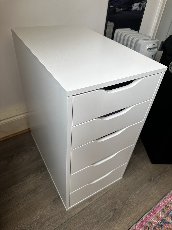Ikea alex office under desk drawer unit 5 draw | eBay UK