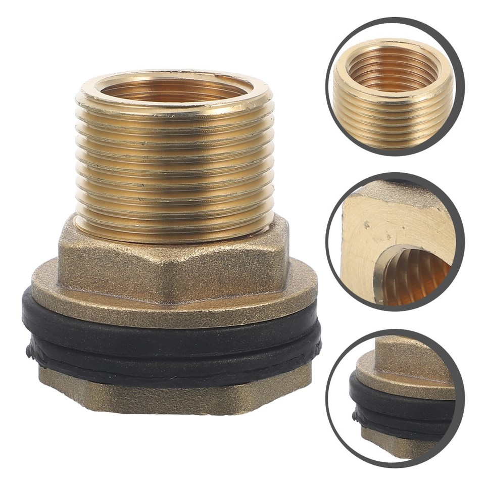 Brass Threaded Hose Adapter Water Pipe Connector for Garden Hose ...