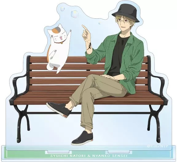 Acrylic stand/acrylic panel Shuichi Natori & Nyanko Sensei (soap bubble ...