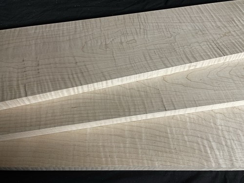 Curly Maple .90x8x36" Tiger S4S Lumber Wood Matching SET 159 SUPER ...