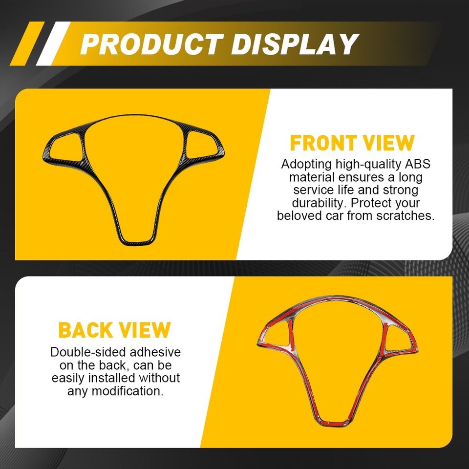 Interior Steering Wheel Cover Trim Decorative for Benz GLC Class X253 ...