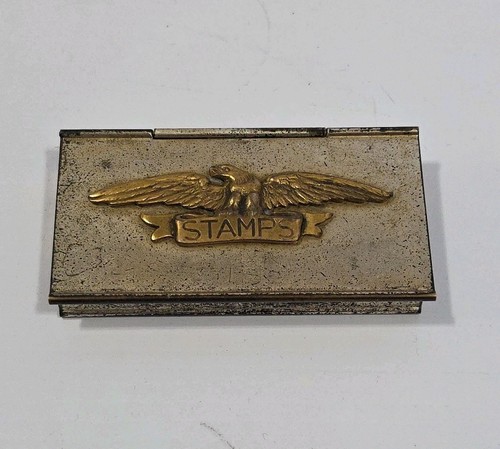 Vintage Napier Postage Stamp Case Holder With Golden Eagle Emblem | eBay