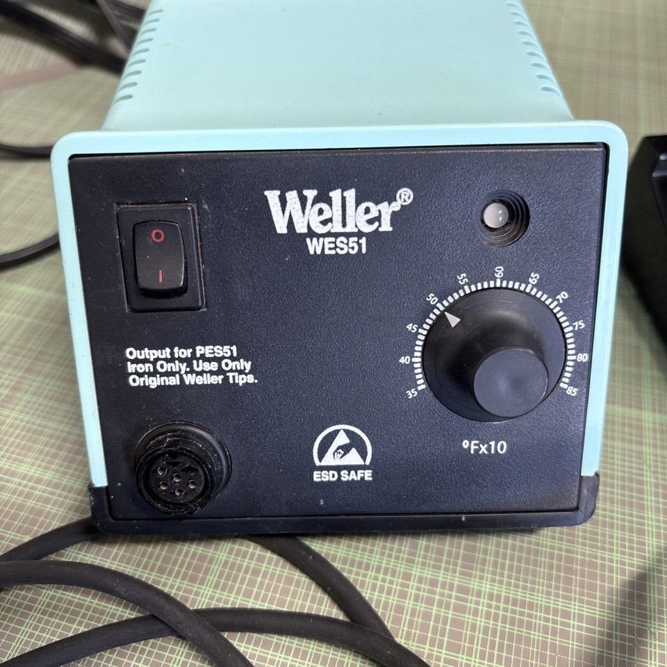 Weller WES51 Soldering Station With Iron & Stand Adjustable Heat Tested ...