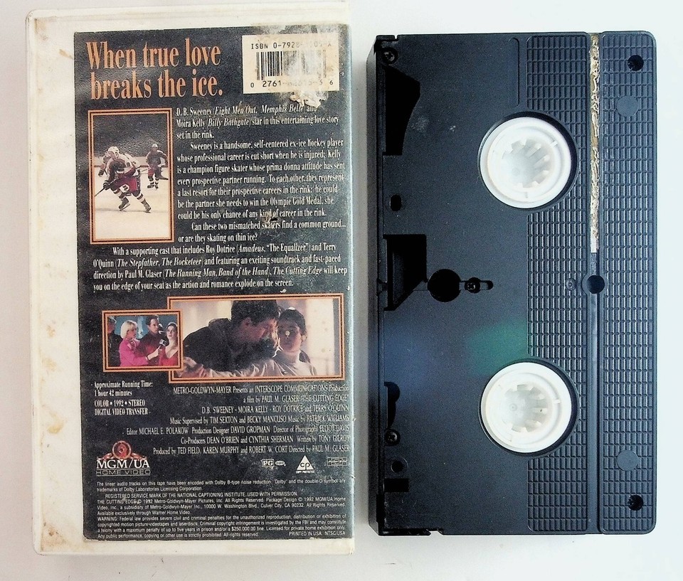 The Cutting Edge VHS D.B. Sweeney Moria Kelly 1992 MGM/UA 120424WVHS | eBay