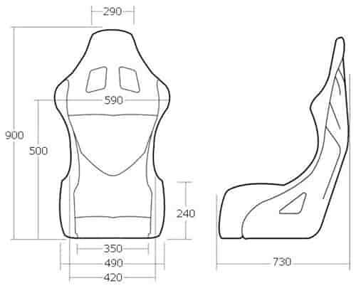 Cobra Seats SUPF-SBKSGRP Suzuka Pro Racing Seat Black Standard Width ...