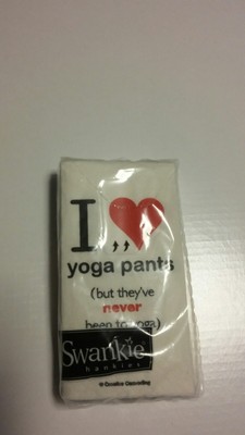 Creative Converting Swankies I Love Yoga Pants Decorative Pocket Tissue ...