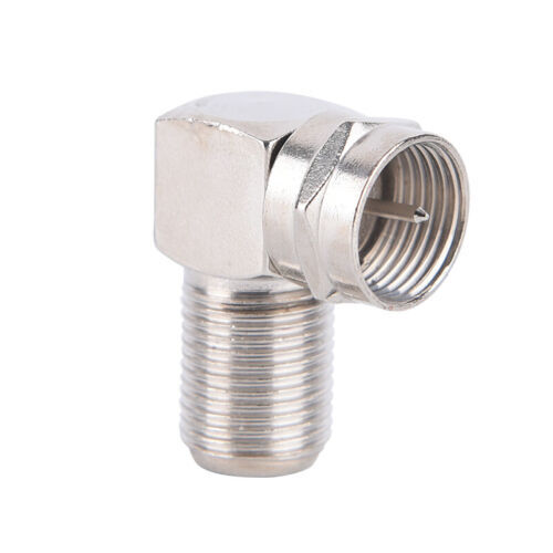 2pcs 90°Right angle RF male to RF female TV aerial coax cable adapter ...