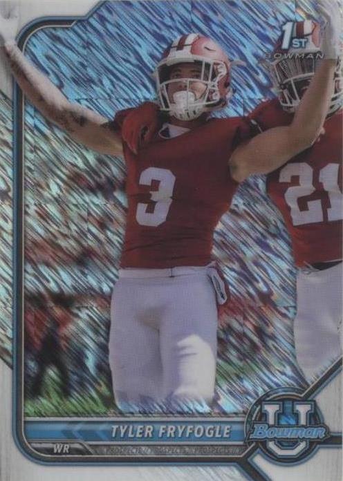 2021-22 Bowman University - Ty Fryfogle #22 Chrome Prospects Shimmer ...