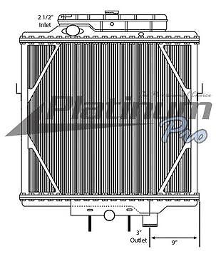 1989-1994 Peterbilt 379 Copper / Brass Radiator (4 Row Standard Core ...