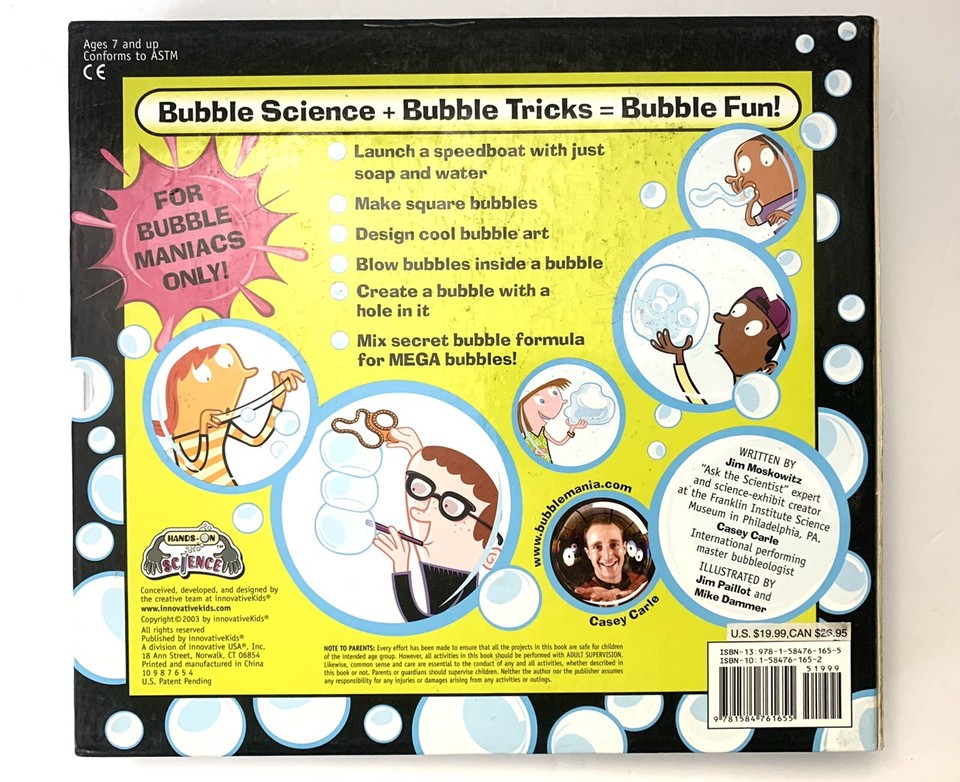 Bubbleology Hands-On Science Kit Innovative Kids Book Bubbles Moskowitz ...