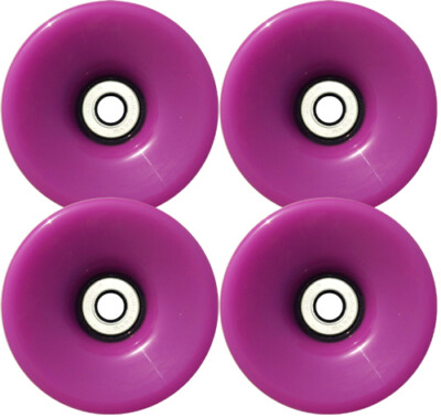 76mm PURPLE Longboard Skateboard Wheels Abec 9 Bearings | eBay