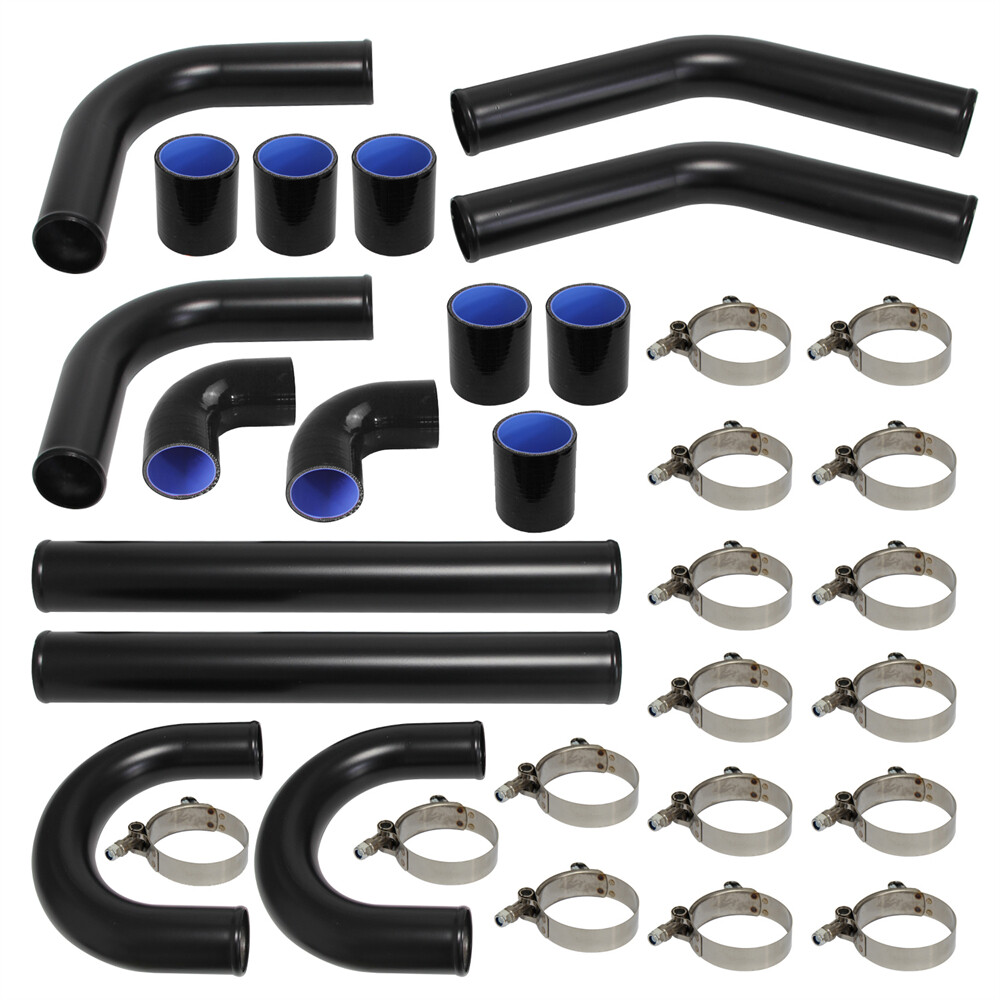 Universal Turbo Boost Intercooler Pipe Kit 2.25" 57mm 8 Pcs Aluminum ...