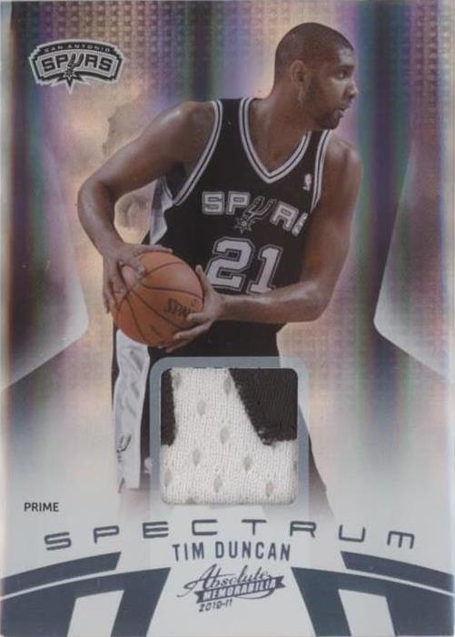 2010-11 Absolute Memorabilia - Tim Duncan #22 Spectrum Materials Prime ...