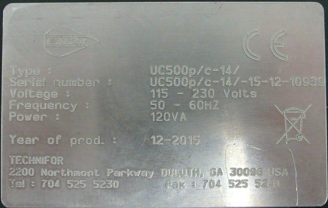 Technifor Uc500p/c-14 Marking Controller 120v UC500PC14 for sale online ...