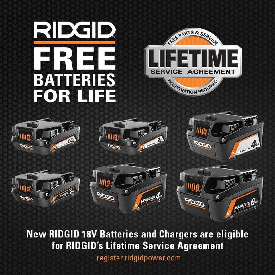 RIDGID 18 Volt Li-Ion 6-Port Sequential Battery Charger with Pass ...