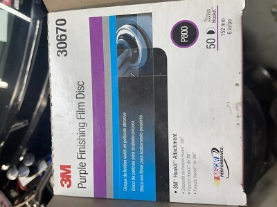 3M 30670 6" 800 Grit Purple Finishing Film Hookit Disc 50 Per Box | eBay