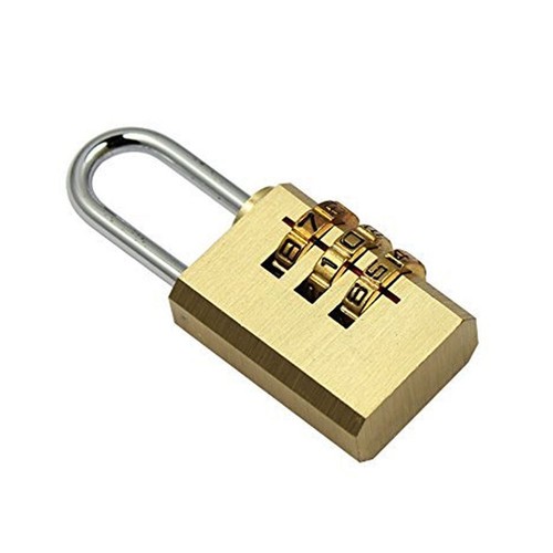 Digit Padlock Lock Solid Style Metal With Brass Finish | eBay