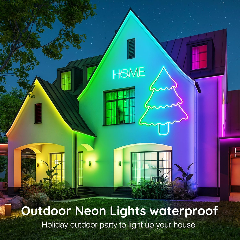 16.4Ft Neon Rope Lights,Flexible Led Rope Lights Control with App ...
