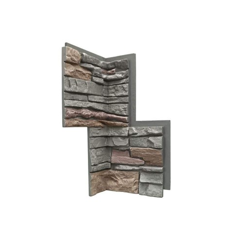 GenStone Stacked Stone Faux Stone Siding Inside Corner Panel 12"x24 ...