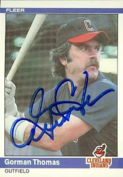 Gorman Thomas autographed Baseball Card (Cleveland Indians) 1984 Fleer ...