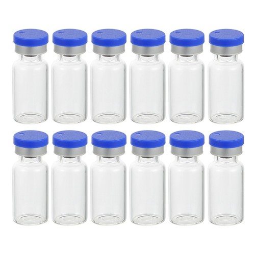 50 Pcs Bottled Baby Travel Vials with Lids Clear Glass Little Bottles ...