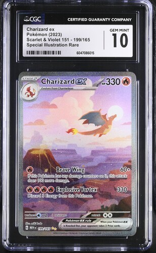 Charizard ex 151 MEW CGC 10 Gem Mint EN Special Illustration Rare #199 ...