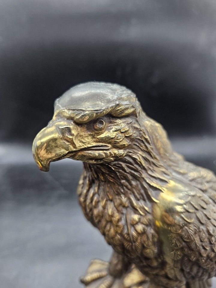 Brass Bronze BALD EAGLE SYROCO 11" Large Statue Sculpture Vtg Hollow | eBay
