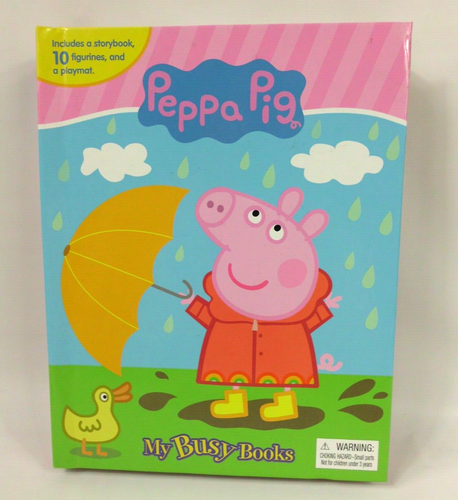 Peppa Pig My Busy Books Storybook 10 Figurines Playmat Board Book ...