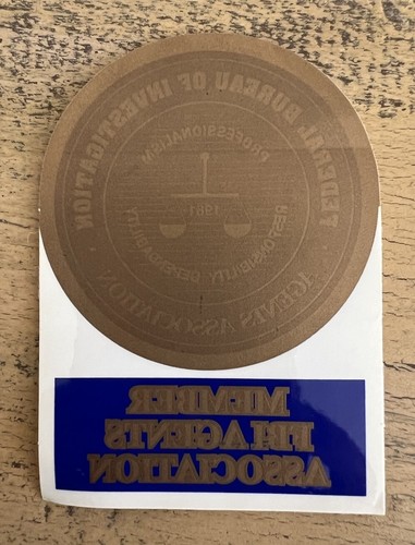 FBI Agent Association Member Decal | eBay