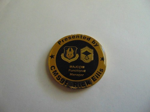 CHALLENGE COIN MAJCOM FUNCTIONAL MANAGER SMSGT RICK ELLIS AEROSPACE ...