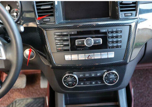 Carbon Fiber ABS Central Console Dashboard Panel Trim For Benz GL ML ...