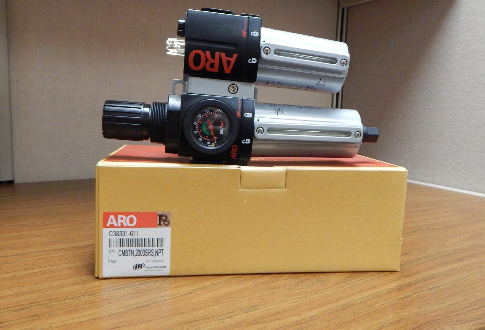 ARO Ingersoll Rand, 3/8in. Combination FRL 2000 Series, Model# C38331 ...