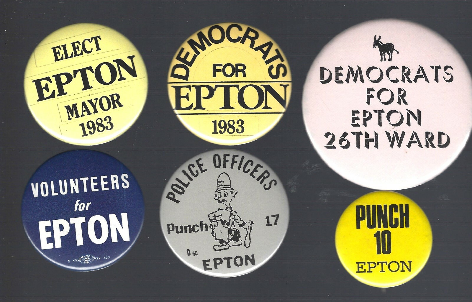 1983 BERNARD EPTON FOR CHICAGO MAYOR CAMPAIGN BUTTONS - GROUP C | eBay