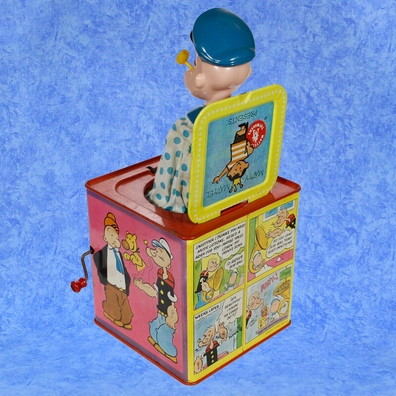 1961 POPEYE Jack-In-The-Box by MATTEL Music/Musical Toy WORKS Nice! | eBay