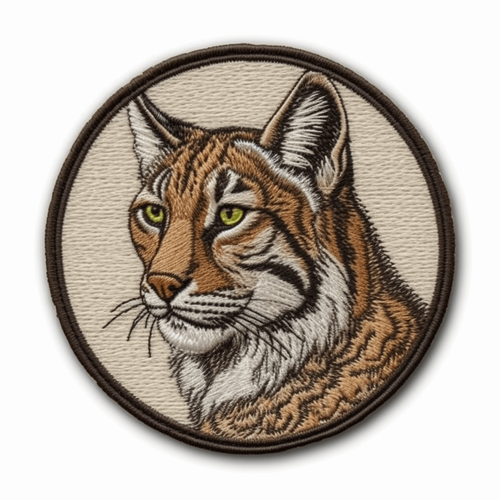 Bobcat Patch Iron-on Applique Big Cats Badge Wild Animal Mountain ...