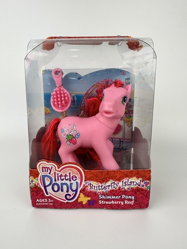 My Little Pony Strawberry Reef Butterfly Island Pink Shimmer G3 2004 ...