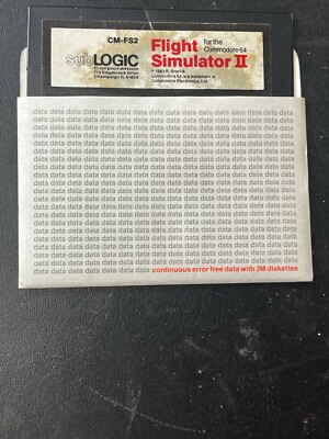 SubLOGIC Flight Simulator II for the Commodore 64 CMFS2 5.25 Media | eBay