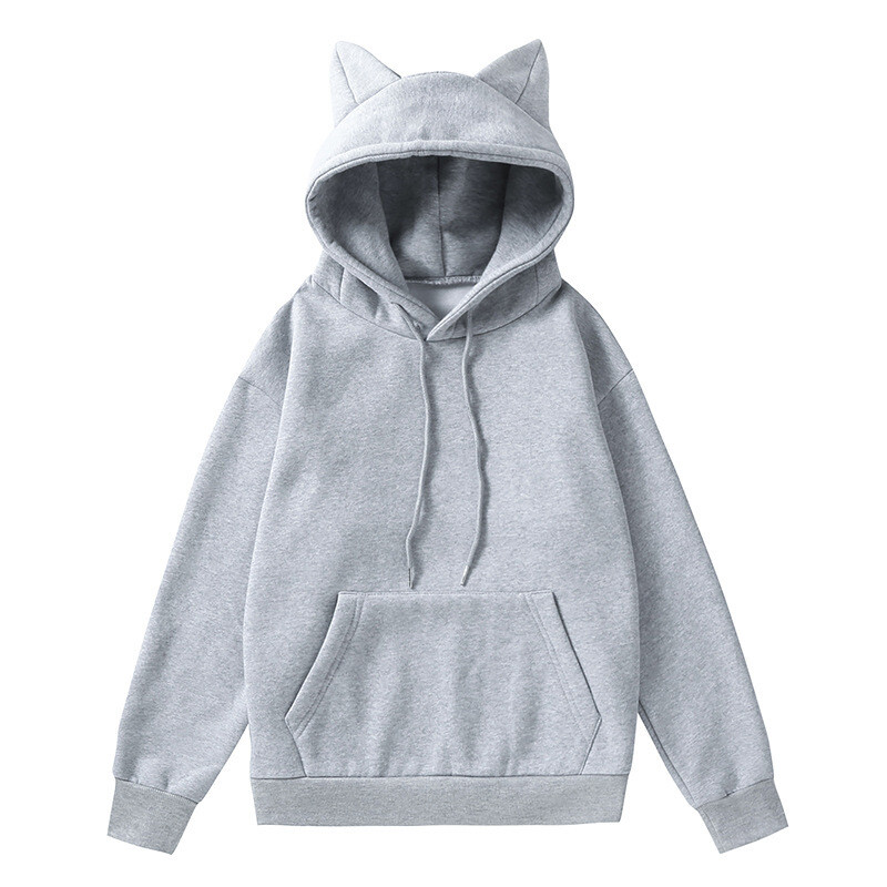 Women Hooded Top Shirt Sweatshirt Cute Cat Ear Casual Hoody Sportswear ...