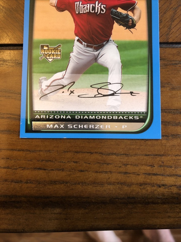 Max Scherzer 2008 Bowman rookie card blue numbered #365/399 | eBay