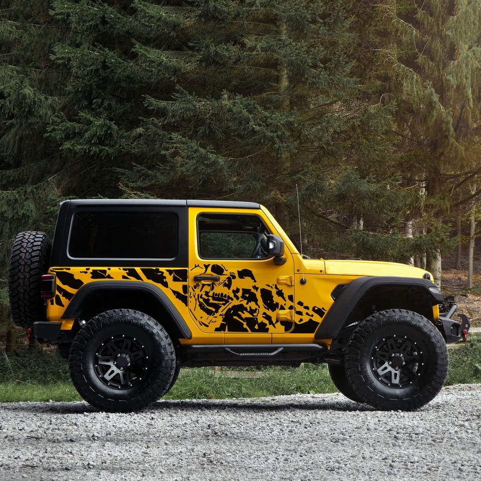 Nightmare Sticker for Jeep Wrangler JL JK Skull Design Graphic Decal 2 ...