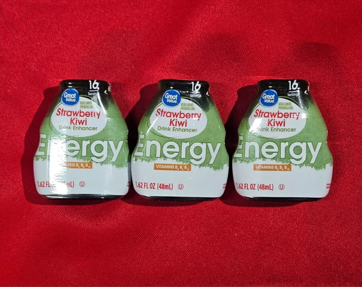 3x Great Value Strawberry Kiwi Energy Drink Mix Water Enhancer - Lot of ...