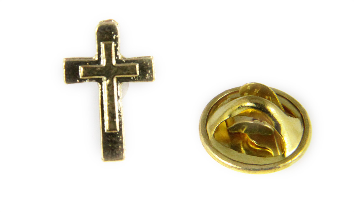 Christian Cross Lapel Pins Religious Pins: Guardian Angel & Cross