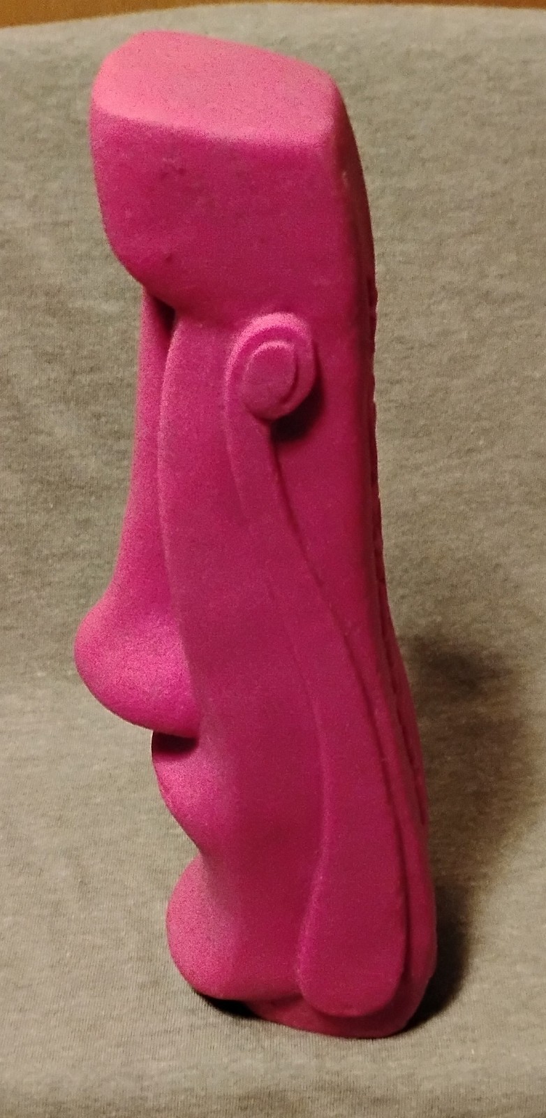 2005 OTMIK SQUEEKI TIKI 9 3/4" PINK/PURPLE MOAI DOG CHEW TOY - DISPLAY ...