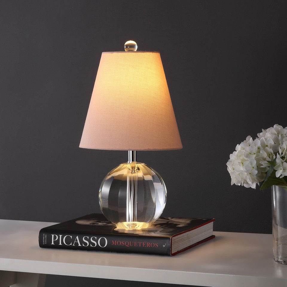 JYL2079C Goddard 16" Crystal /Metal Table Lamp for Bedroom, Living Room ...